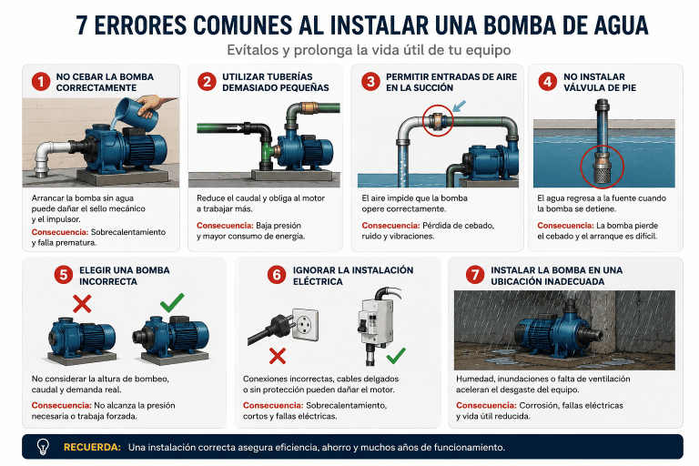 Errores al instalar una bomba de agua que pueden dañarla antes de ...